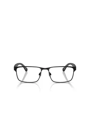 Emporio Armani 58mm Rectangle Optical Glasses - Black