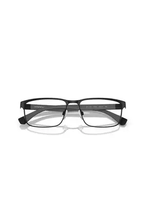 Emporio Armani 58mm Rectangle Optical Glasses - Black