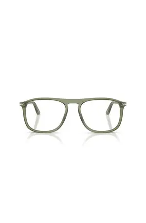 Persol 54mm Square Full Rim Eyeglasses - Green