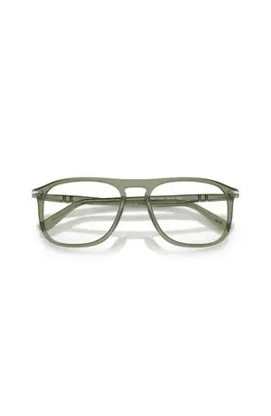 Persol 54mm Square Full Rim Eyeglasses - Green