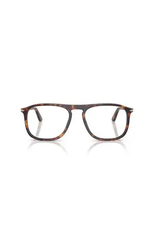 Persol 54mm Square Full Rim Eyeglasses - Tortoise