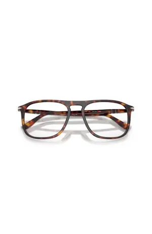 Persol 54mm Square Full Rim Eyeglasses - Tortoise