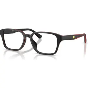 SCUDERIA FERRARI 54mm Rectangle Full Rim Eyeglasses - Black/red
