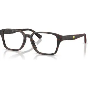 SCUDERIA FERRARI 54mm Rectangle Full Rim Eyeglasses - Brown