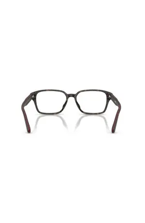 SCUDERIA FERRARI 54mm Rectangle Full Rim Eyeglasses - Brown