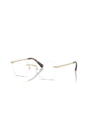 Michael Kors 53mm Square Optical Glasses - Gold