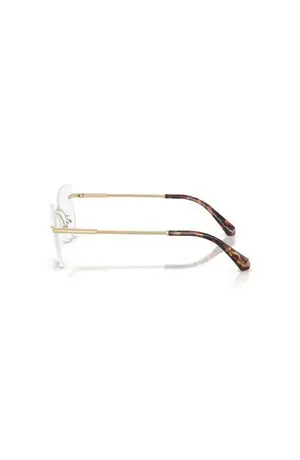 Michael Kors 53mm Square Optical Glasses - Gold