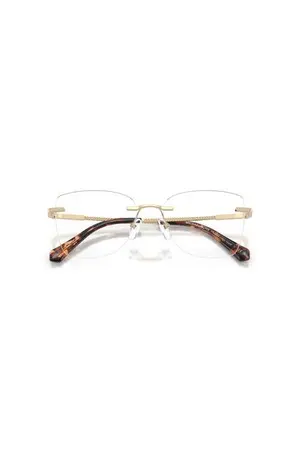 Michael Kors 53mm Square Optical Glasses - Gold