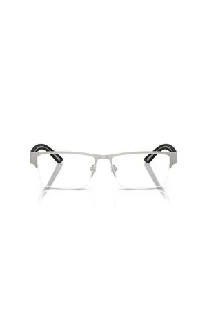 Emporio Armani Rectangle Semi-rim Eyeglasses - Grey