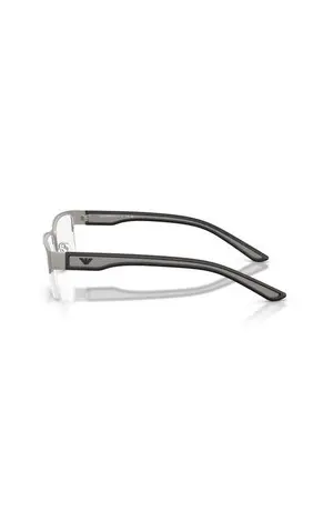 Emporio Armani Rectangle Semi-rim Eyeglasses - Grey