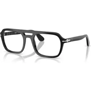 Persol 54mm Square Optical Glasses - Black