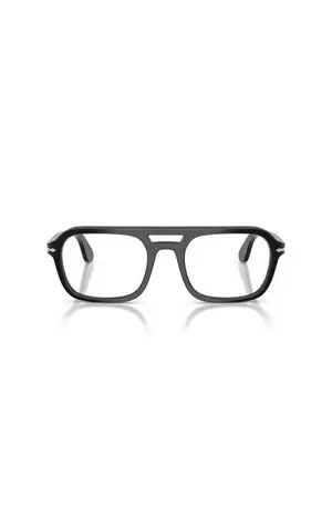 Persol 54mm Square Optical Glasses - Black