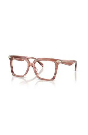 Michael Kors 53mm Square Full Rim Eyeglasses - Pink