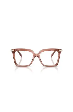 Michael Kors 53mm Square Full Rim Eyeglasses - Pink