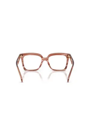 Michael Kors 53mm Square Full Rim Eyeglasses - Pink