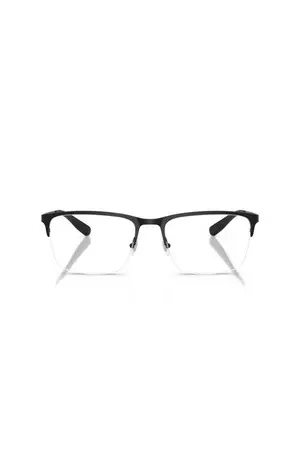 Brooks Brothers 56mm Rectangle Optical Glasses - Black