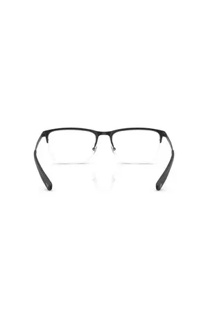 Brooks Brothers 56mm Rectangle Optical Glasses - Black