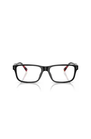 Polo Ralph Lauren 57mm Rectangle Optical Glasses - Black