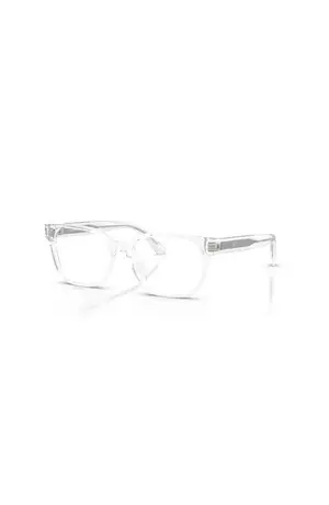 Emporio Armani 46mm Rectangle Optical Glasses - Transparent