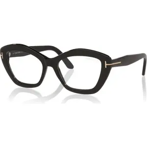 TOM FORD 54mm Rectangle Eyeglasses Black