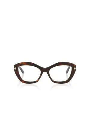 TOM FORD 54mm Rectangle Eyeglasses - Tortoise