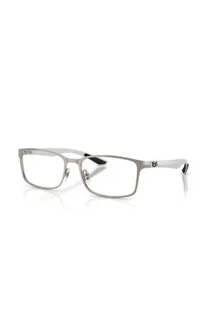Ray-ban 55mm Rectangle Eyeglasses - Grey