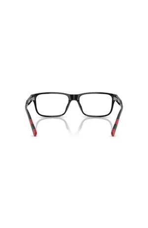 Polo Ralph Lauren 55mm Rectangle Optical Glasses - Black