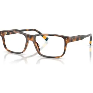 Polo Ralph Lauren 55mm Rectangle Optical Glasses - Tortoise