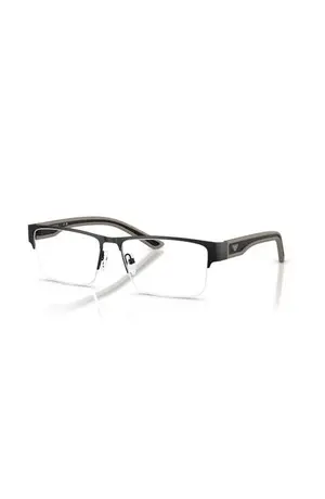 Emporio Armani 57mm Rectangle Optical Glasses - Black
