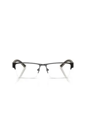 Emporio Armani 57mm Rectangle Optical Glasses - Black
