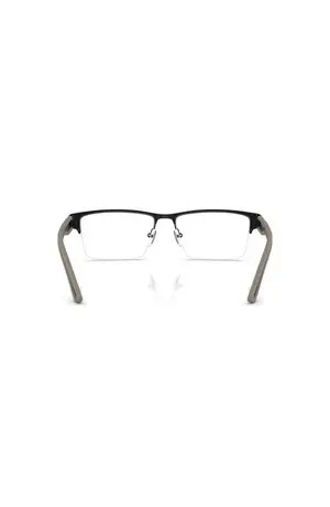 Emporio Armani 57mm Rectangle Optical Glasses - Black
