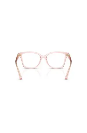 Michael Kors 49mm Square Full Rim Optical Glasses - Pink