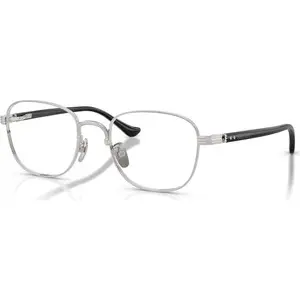 FERRARI 54mm Rectangle Optical Glasses - Silver