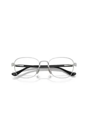 FERRARI 54mm Rectangle Optical Glasses - Silver