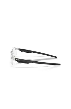 Oakley 57mm Rectangle Rimless Optical Glasses - Silver