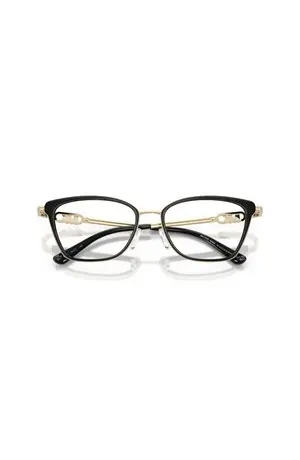 Michael Kors 54mm Full Rim Rectangle Eyeglasses - Black