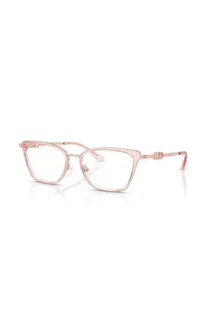 Michael Kors 54mm Full Rim Rectangle Eyeglasses - Pink