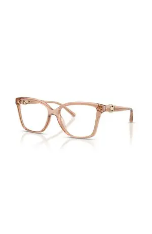 Michael Kors 54mm Square Full Rim Optical Glasses - Brown