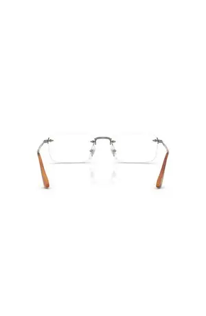Persol 55mm Rectangle Optical Glasses - Grey