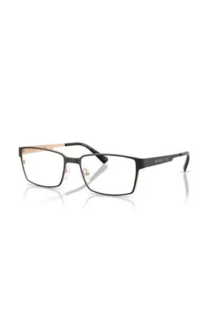 Michael Kors 56mm Full Rim Rectangle Eyeglasses - Black