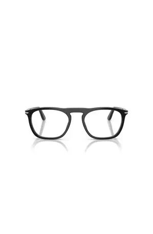 Persol 51mm Square Full Rim Eyeglasses - Black