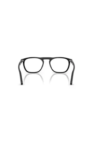 Persol 51mm Square Full Rim Eyeglasses - Black