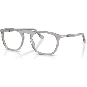 Persol 51mm Square Full Rim Eyeglasses - Grey
