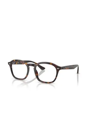 Ray-ban 52mm Square Optical Glasses - Tortoise