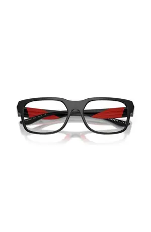 SCUDERIA FERRARI 55mm Irregular Optical Glasses - Black/red