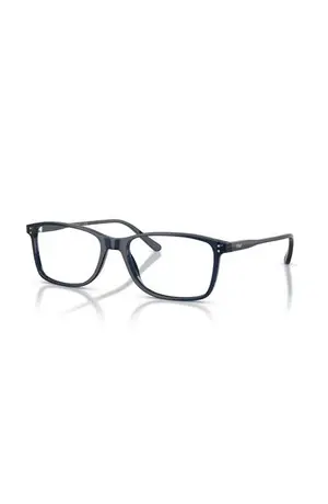 Polo Ralph Lauren 56mm Rectangle Full Rim Eyeglasses - Blue