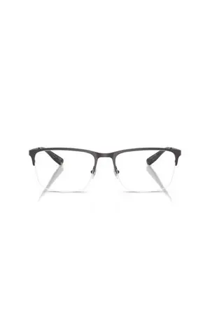Brooks Brothers Rectangle Semi-rimless Eyeglasses - Grey