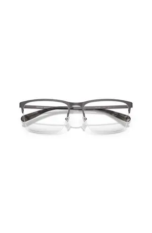 Brooks Brothers Rectangle Semi-rimless Eyeglasses - Grey