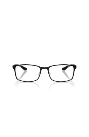 Ray-ban 57mm Rectangle Eyeglasses - Black