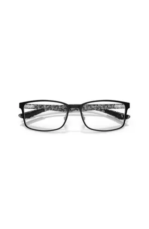 Ray-ban 57mm Rectangle Eyeglasses - Black